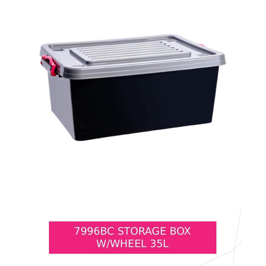 Century Storage Box With Wheel 35 Litres - 7996B | Shopee Malaysia