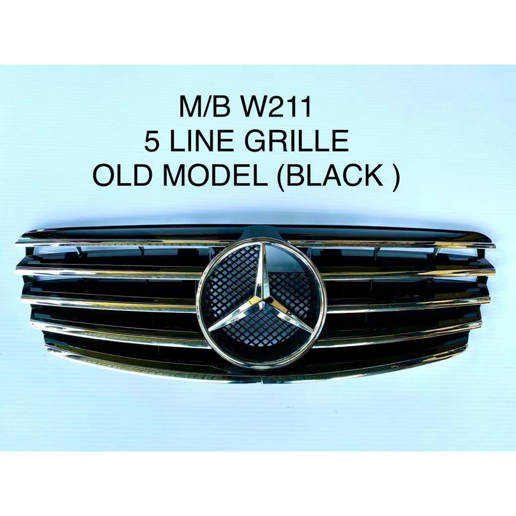MERCEDES BENZ W211 E200 5 LINE BLACK GRILL WITH LOGO OLD MODEL LOCAL ...