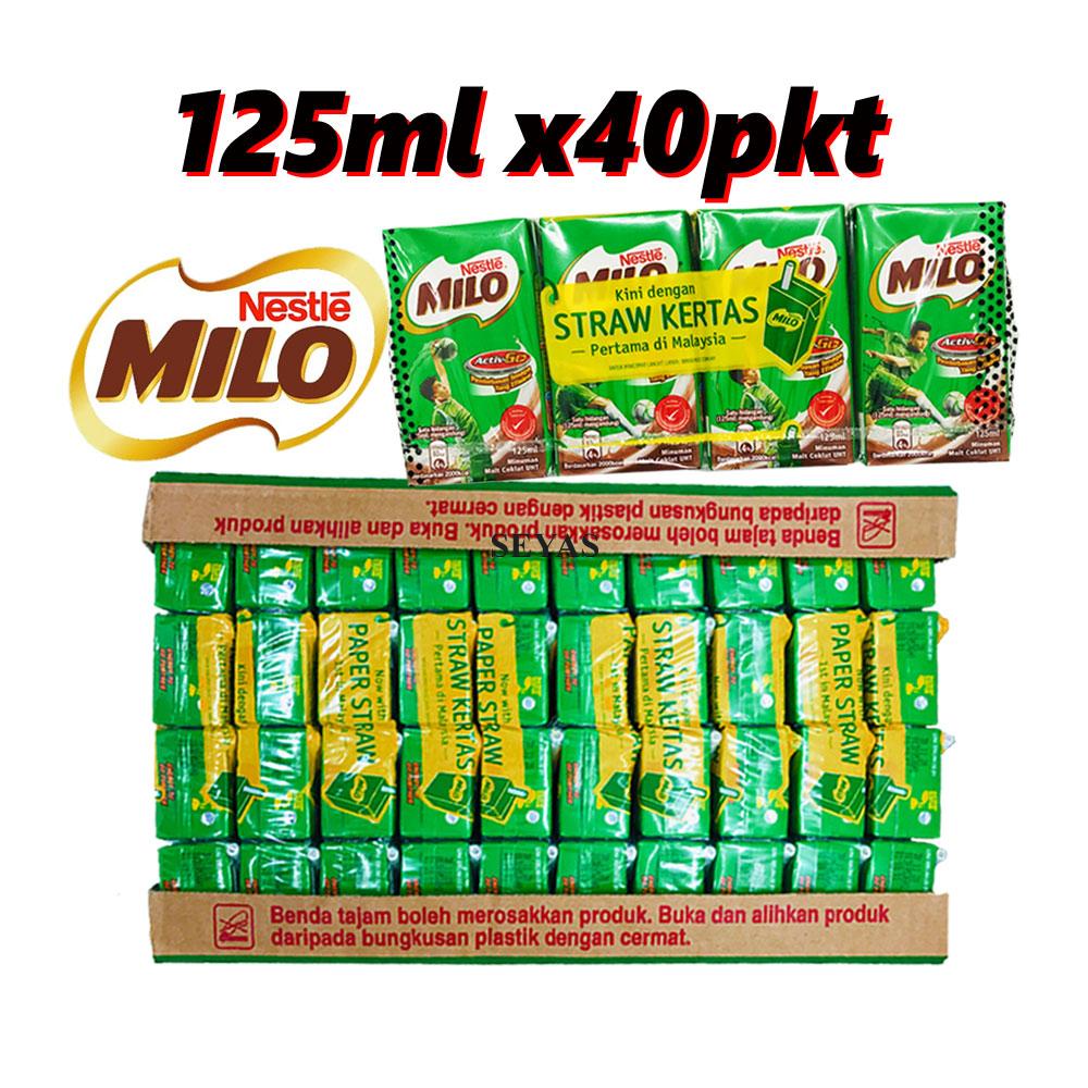 Nestle MILO Activ-Go UHT Chocolate Drink Malt Milo Kotak (125ml x 40 ... Nestle MILO Activ-Go UHT Chocolate Drink Malt Milo Kotak (125ml x 40 ...