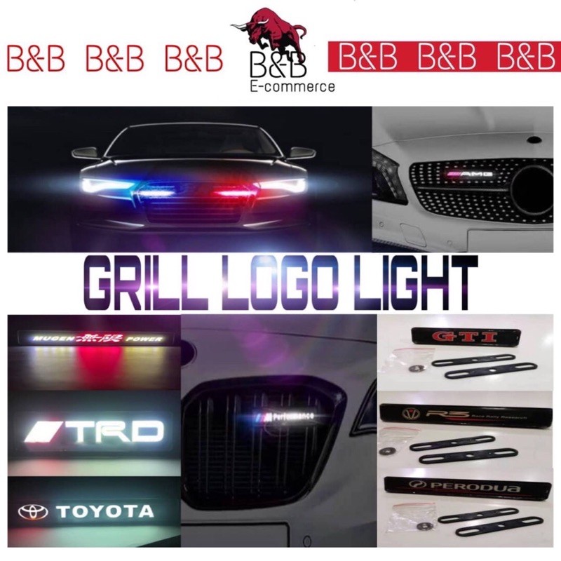 (New)Car Styling LOGO Car front Hood Grill Emblem Led Light Perodua ...