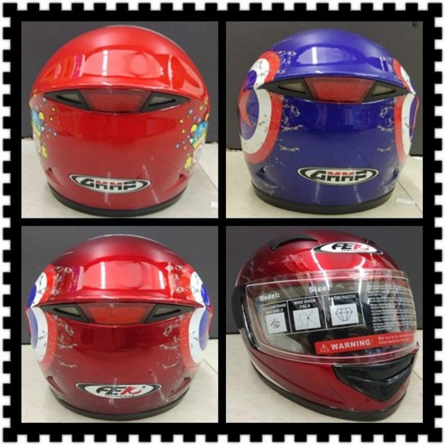 FULL FACED KIDS SAFETY HELMET / HELMET MOTOR BUDAK FULL COVERED ...