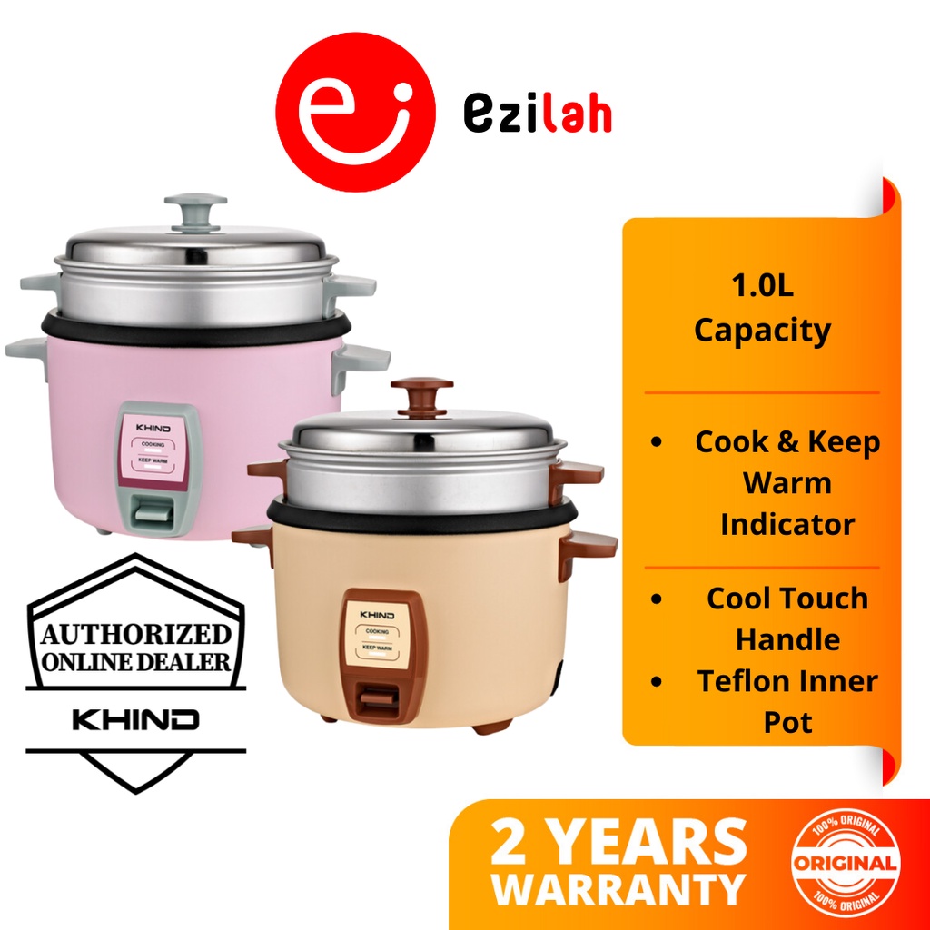Khind 9 Series Electric Rice Cooker 1.0L - RC-910T ( Cream Magnolia ...