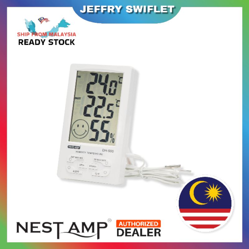 Nestamp Humidity Thermometer DH 500 Pengukur Suhu Dan Kelembapan ...