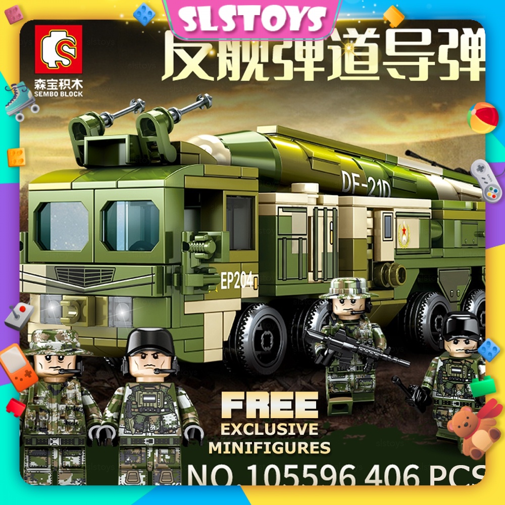 Sembo Block 105596 Rocket Anti Ship Ballistic Missile Vehicle Tank ...