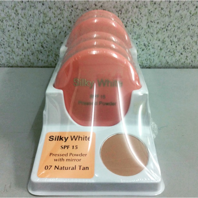 Silky White SPF 15 Pressed Powder (07 Natural Tan) | Shopee Malaysia