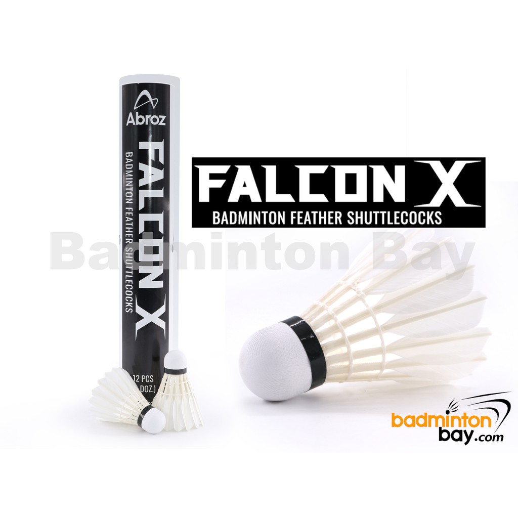 Falcon X Badminton Shuttlecock Medium & Fast Speed 76 & 77 & 78 Feather ...