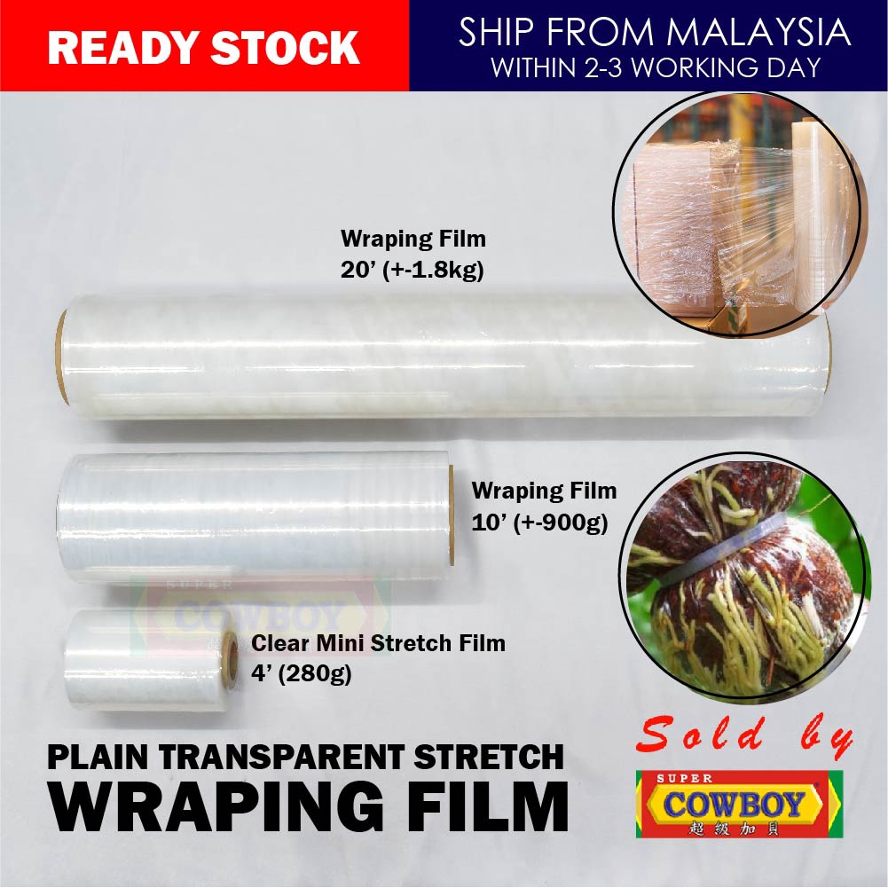 Value Clear Mini Stretch Film Roll Value Wrapping Clear Film Hand Clear ...