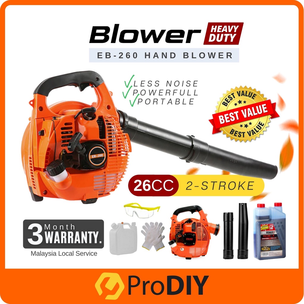 PRODIY EB260 Petrol Hand Air Blower Powerful Wind Blower Angin Daun EB ...