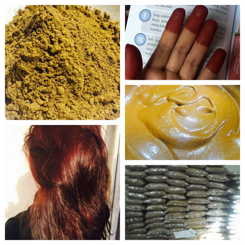 Inai serbuk daun asli Organic Henna Powder For rambut , Kuku and Jari ...
