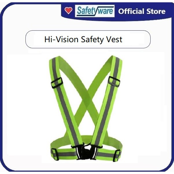 Safetyware Yellow Reflective V Type Safety Vest I Universal Size I Body ...