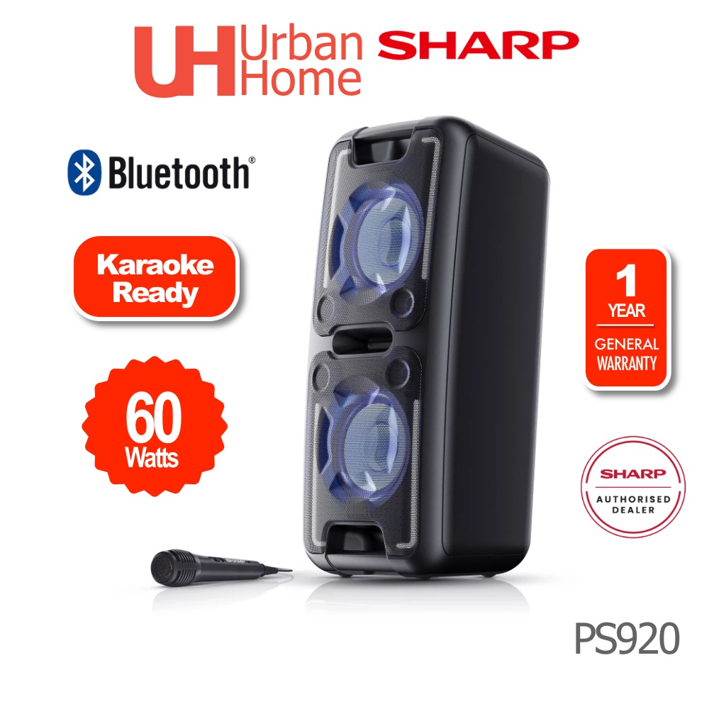 Sharp Karaoke Portable Party Speaker Audio System PS920 / PS930 / PS929 ...