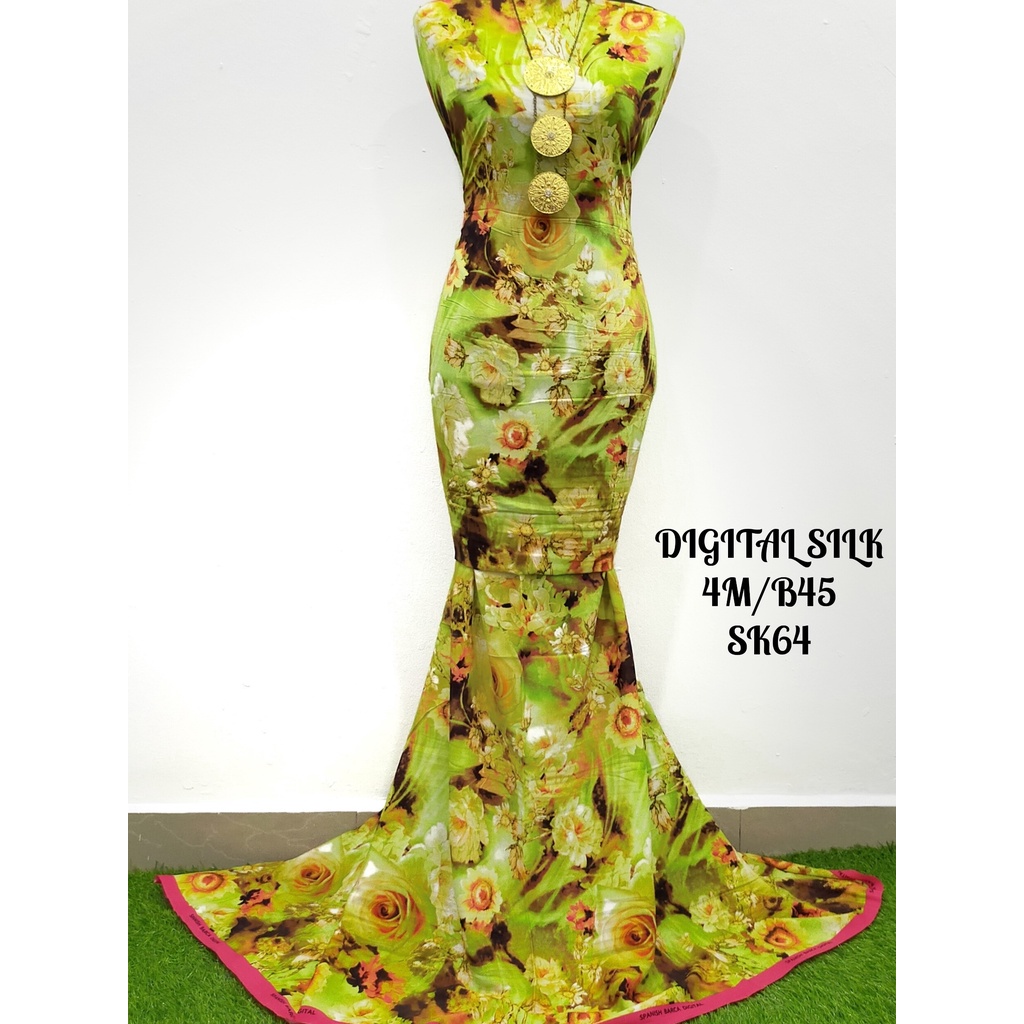 KAIN DIGITAL SILK(4 meter) | Shopee Malaysia