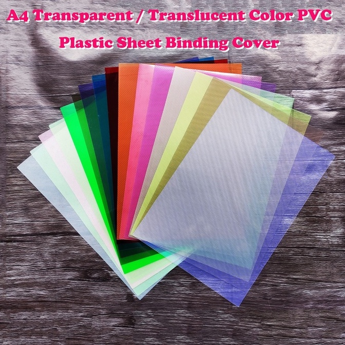 A4 Multipurpose Transparent Color PVC Plastic Sheet Binding Cover ...