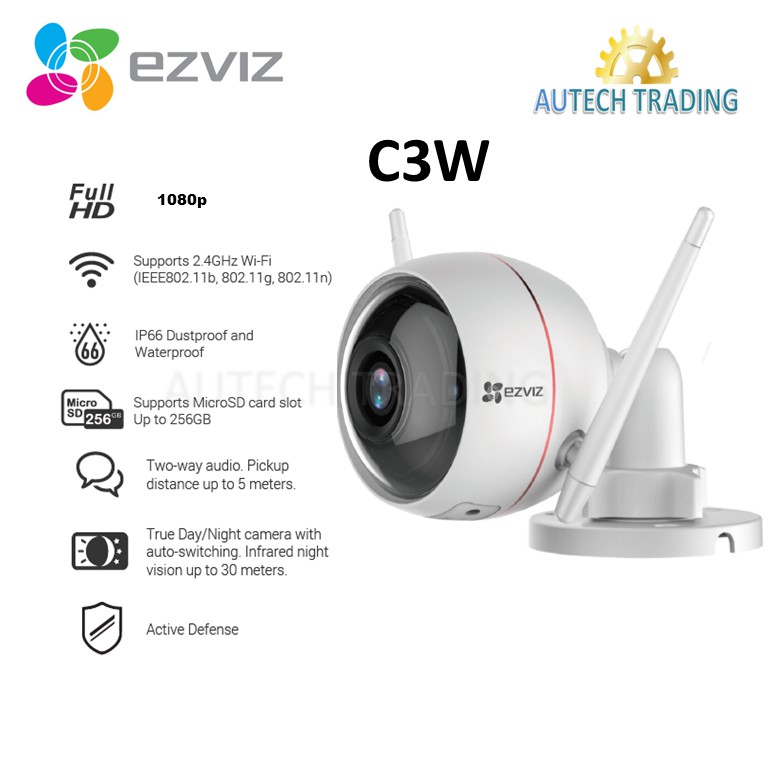 EZVIZ C3W (EZGuard) IP66 Full HD Wifi Security Outdoor Camera (S-CV310-A0-1B2WFR) | Shopee Malaysia
