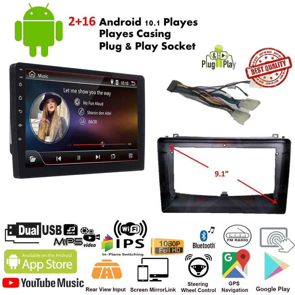 Proton Gen2 / Persona 9"Inch Ips Screen Android Player with OEM casing ...