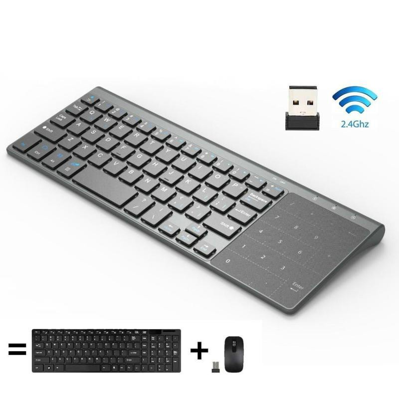 Thin 2.4GHz USB Wireless Mini Keyboard with Number Touchpad Numeric ...
