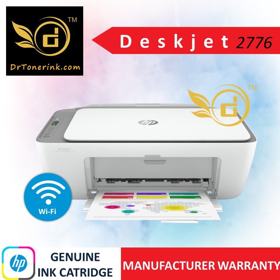 HP DeskJet Ink Advantage 2776 All-In-One Wireless Color Ink Printer - Print/Scan/Copy - with ...