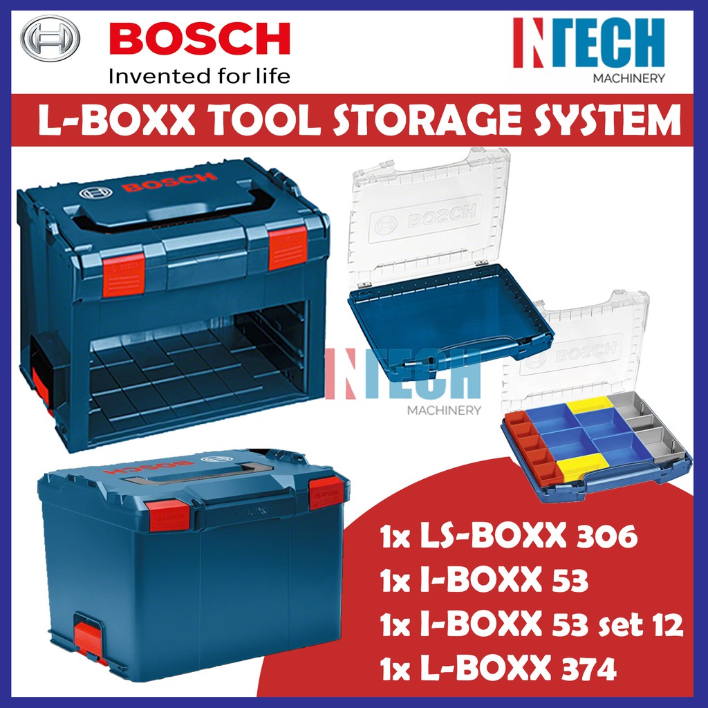 BOSCH L-BOXX TOOL STORAGE SYSTEM LS-BOXX 306 C/W i-BOXX 53 + i-BOXX 53 ...