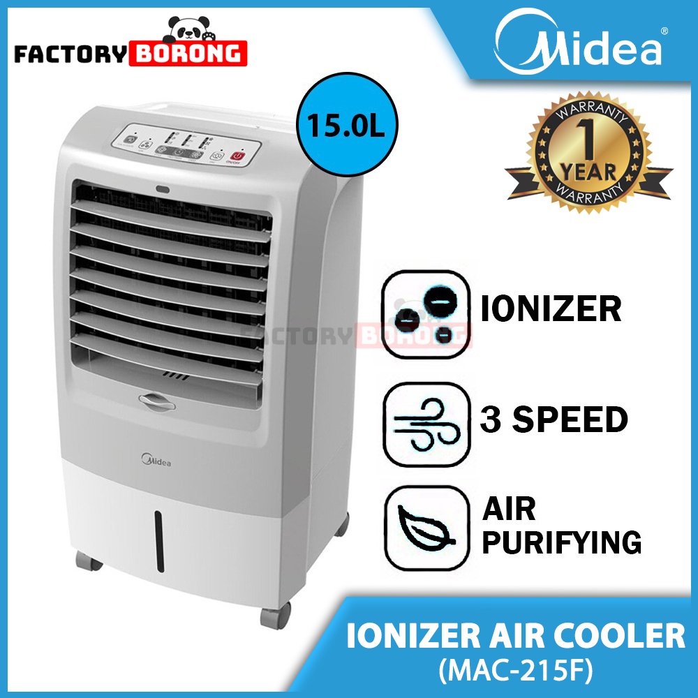 Midea 15L ionizer Air Cooler with Remote Control (MAC-215F) | Shopee ...