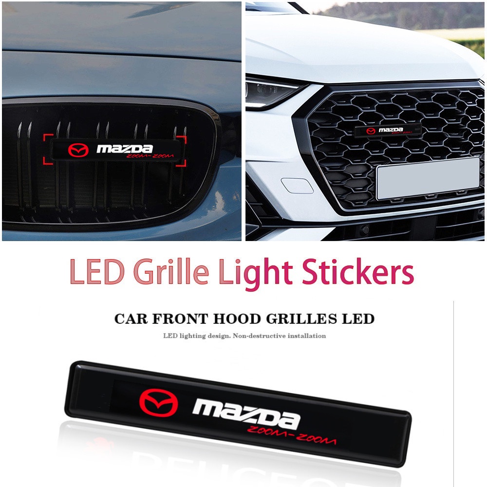 Mazda Car Logo Front Hood Grille Emblem Led Light for 2 3 CX5 CX30 CX8 ...