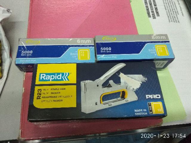 Original RAPID R23 Manual Hand Stapler Gun Tacker (Made In SWEDEN ...