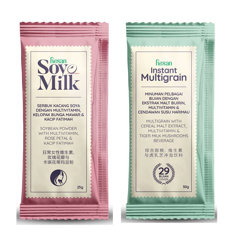 Resan Instant Multigrain with Tiger Milk Mushroom (30g/Sachet) / Soy ...