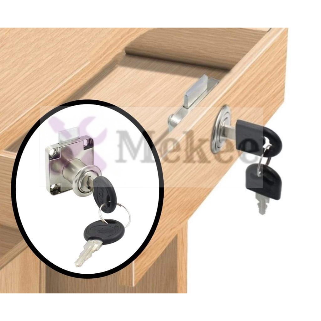 Square metal furniture cabinet door drawer lock key office desk kunci ...