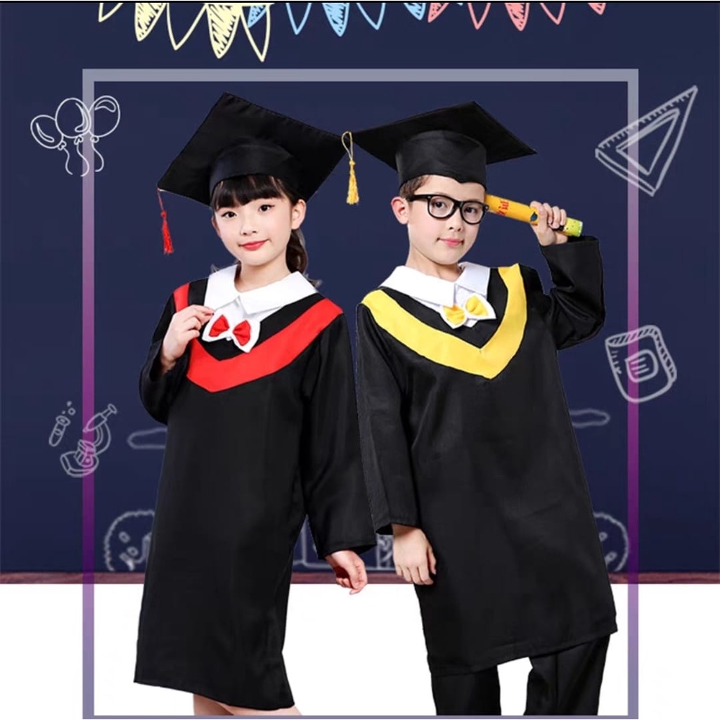 Graduation Gown Bachelor Gown Cosplay Costumes Graduate Kids Academic ...