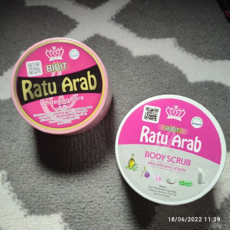 LOTION BIBIT RATU ARAB BODY SCRUB RATU ARAB BPOM ORIGINAL | Shopee Malaysia