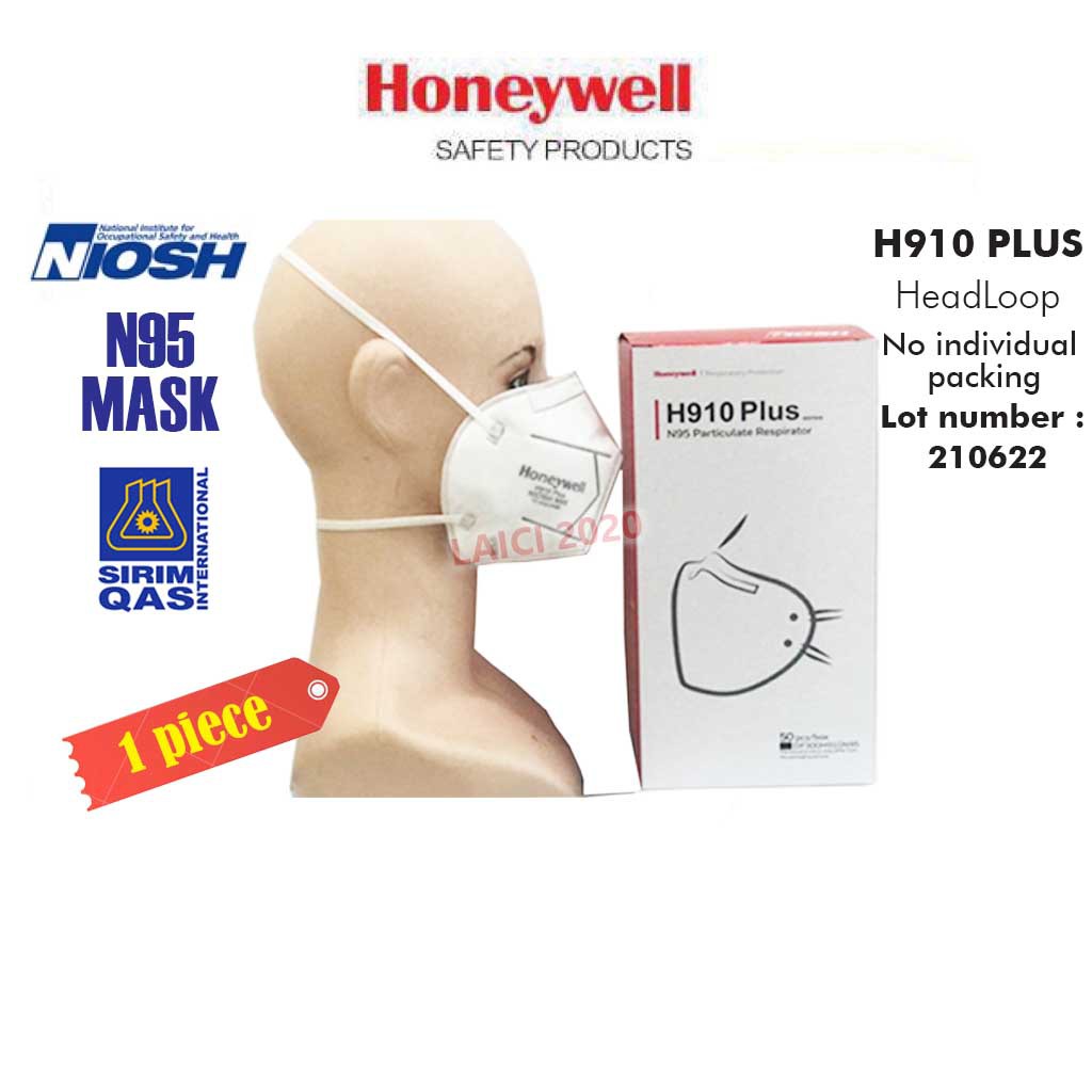HONEYWELL N95 FOLDED DISPOSABLE MASK H910 PLUS 1PIECE, KESELAMATAN TOPENG PENUTUP (READY STOCK ...