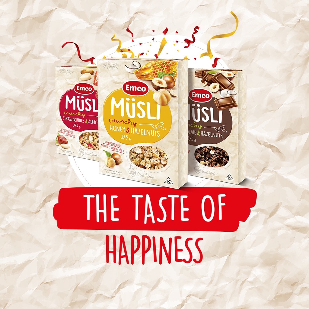EMCO Musli Crunchy Healthy Cereal Breakfast (Chocolate Hazelnut ...