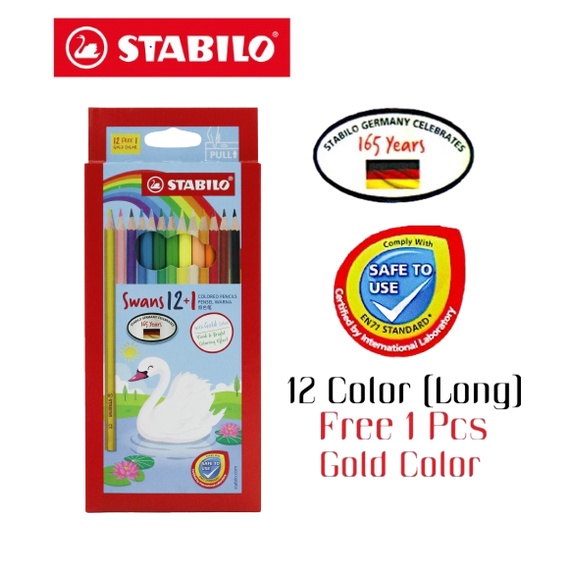 STABILO SWANS 1870S/13 12COL+1 COLOUR PENCIL (L) | Shopee Malaysia