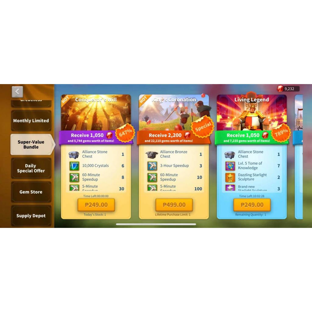 Rok Rise of kingdoms MAX buy Super Bundle | Shopee Malaysia