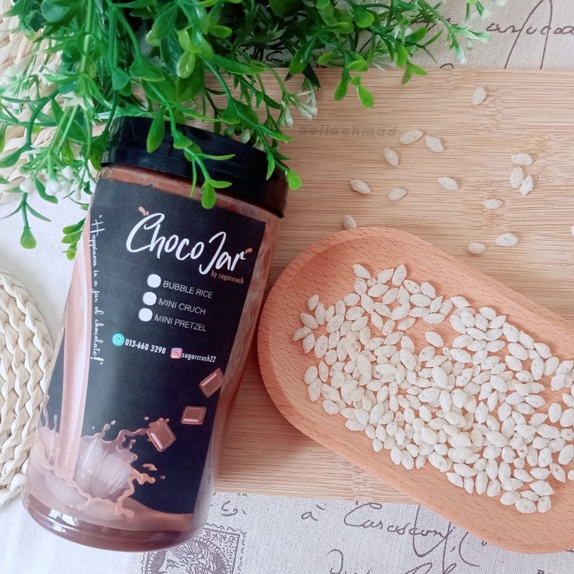 BUBBLE RICE CHOCOJAR WITH TOPPING!!! | Shopee Malaysia