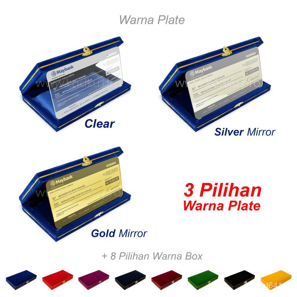 Free shippingcek hantaran + box baldu / cek + tapak | replika cek ...