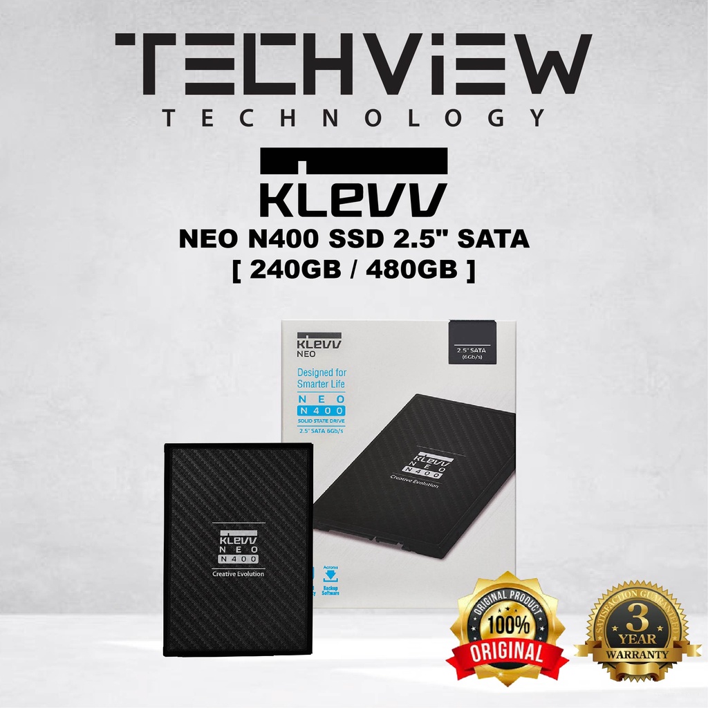 KLEVV NEO N400 SSD 2.5" SATA [ 240GB / 480GB ] | Shopee Malaysia