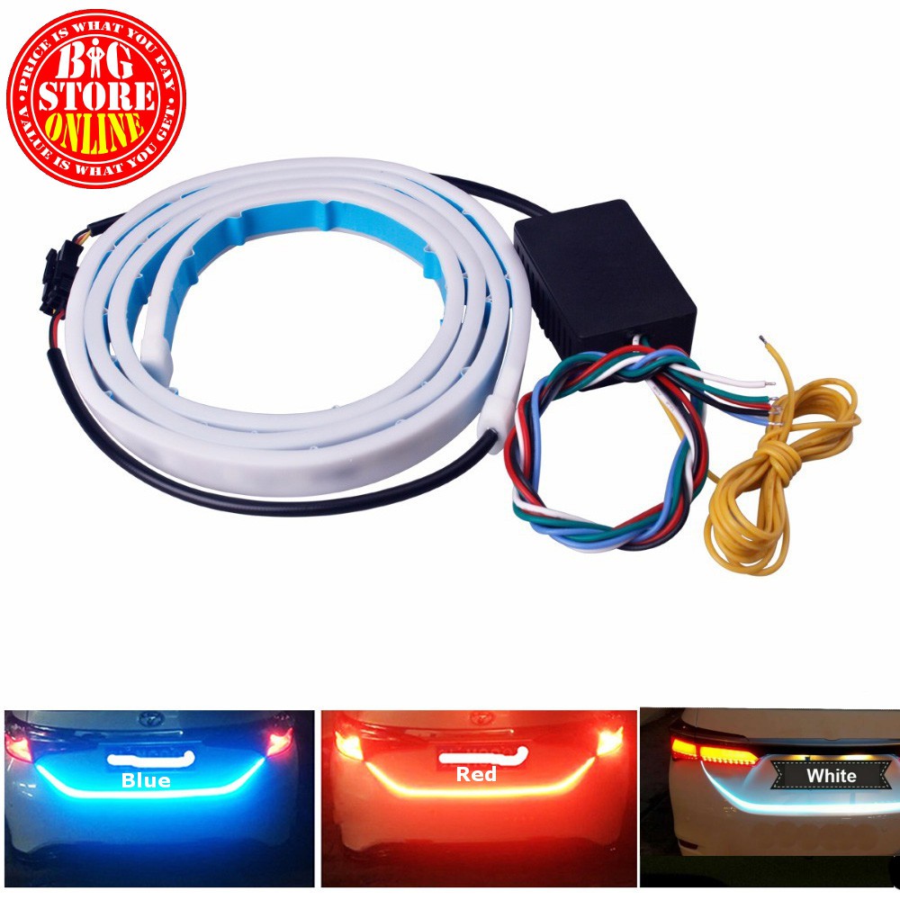 LED Strip Car Trunk Tail Brake Turn Signal Light Tailgate Strip Ice ...