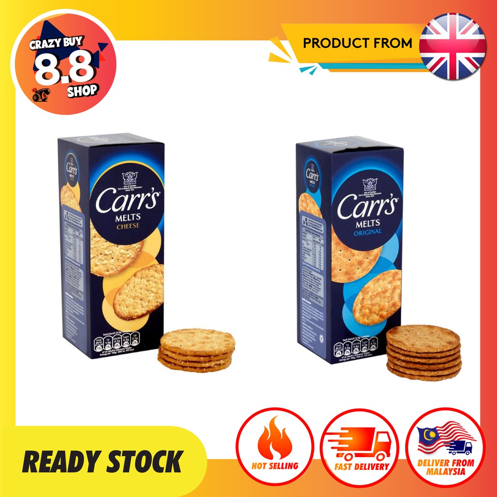 (UK) Carr's Original/Cheese Melts Biscuits 150g UK Edition | Shopee ...