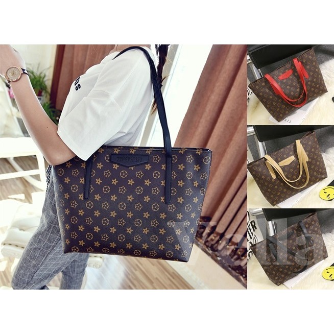 VELLA Vintage Beg Tangan Besar Shopping Tote Waterproof Beg Tangan ...