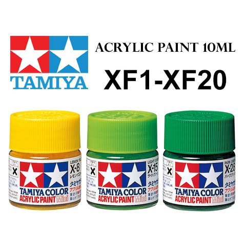 Tamiya Color Acrylic Paints Mini (Flat) XF1-XF20 | Shopee Malaysia