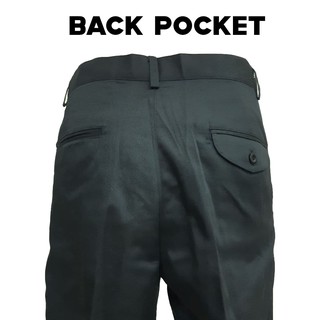 Men's Slack Pants Black Seluar Slack Hitam Lelaki Panjang Straight Cut ...