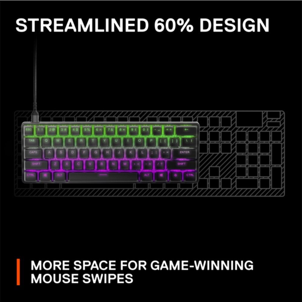 SteelSeries Apex Pro Mini RGB Omnipoint Mechanical Gaming Keyboard ...