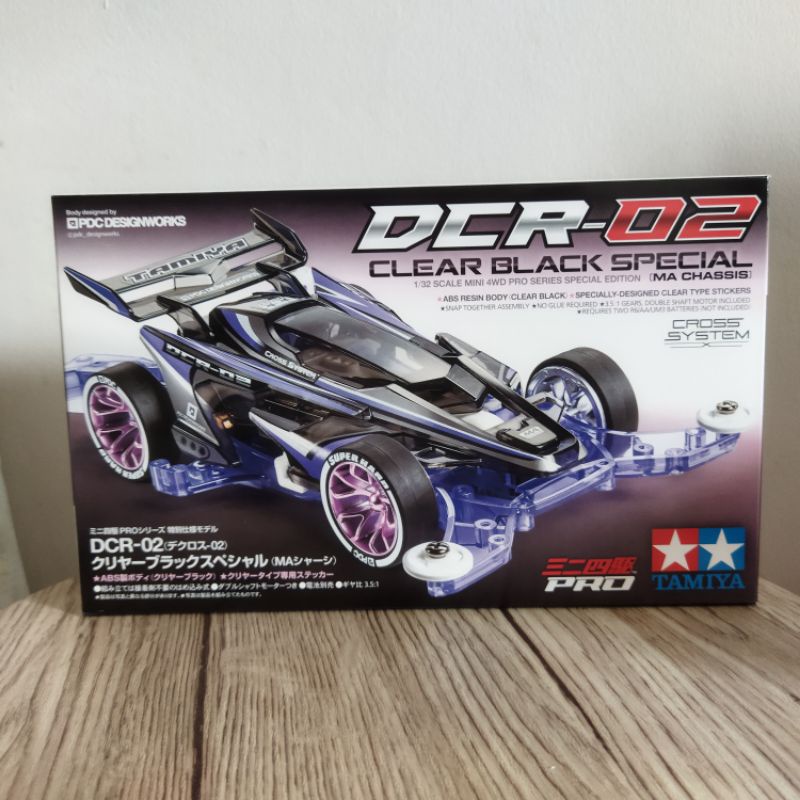 Tamiya Original DCR-02 MA Clear Black Special Chassis 1:32 Mini 4wd Pro ...