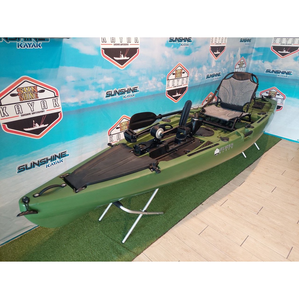 READY STOCK #FISHINGkayak MODEL GT by SUNSHINE KAYAK [army green] 11.8 ...