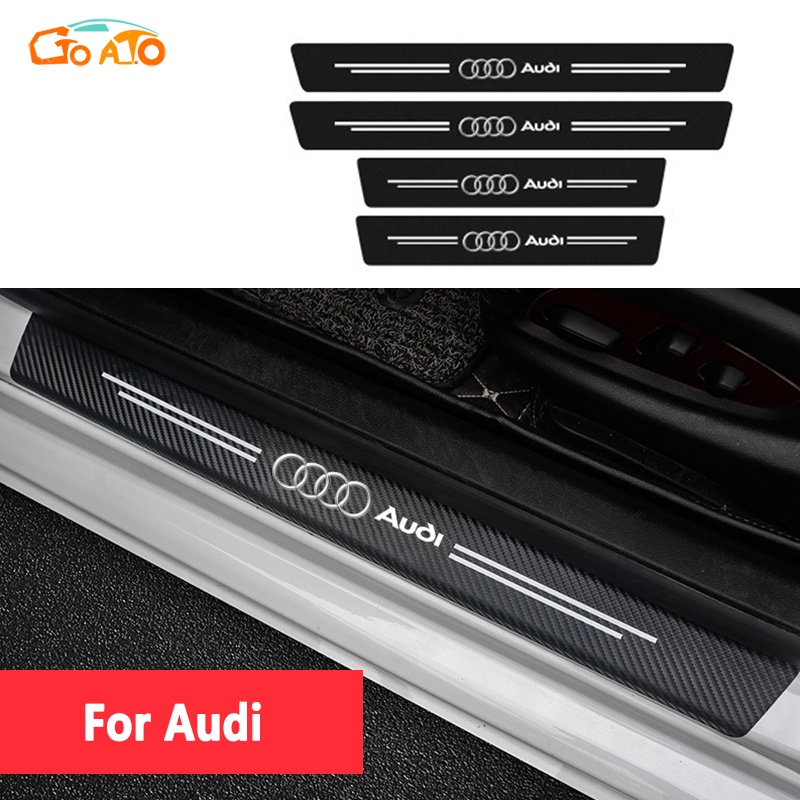 GTIOATO 4PCS Car Door Sill Protector Carbon Fiber Auto threshold ...