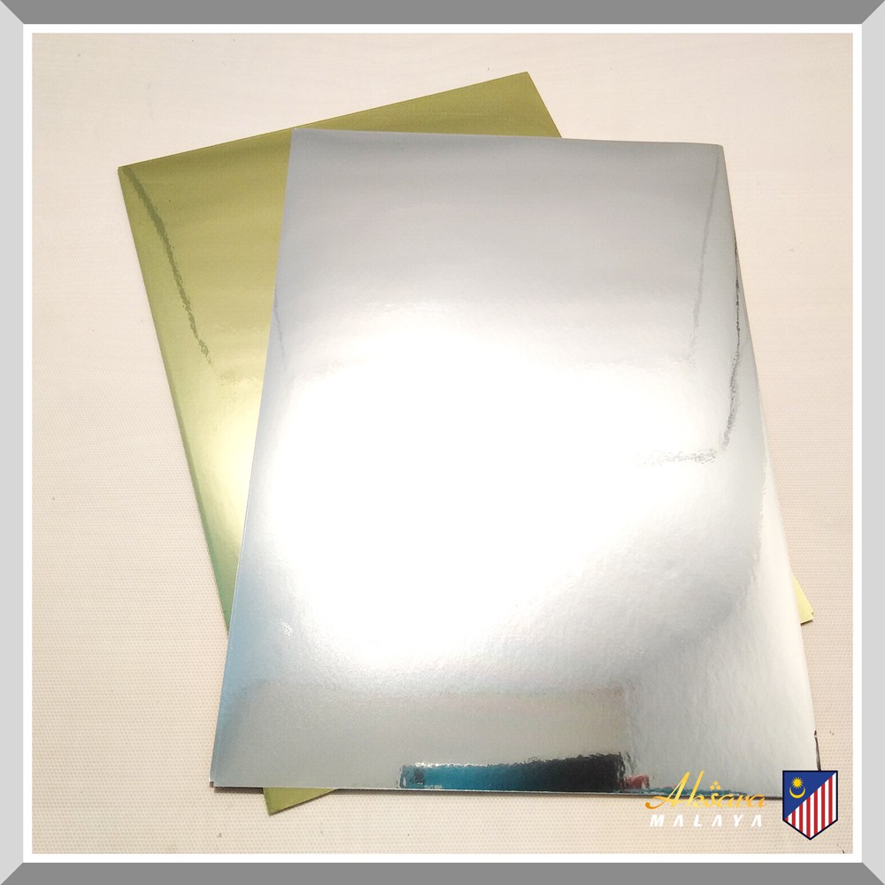 Pelekat & Sticker Nama Custom - GOLD / CHROME - A4 Size | Shopee Malaysia