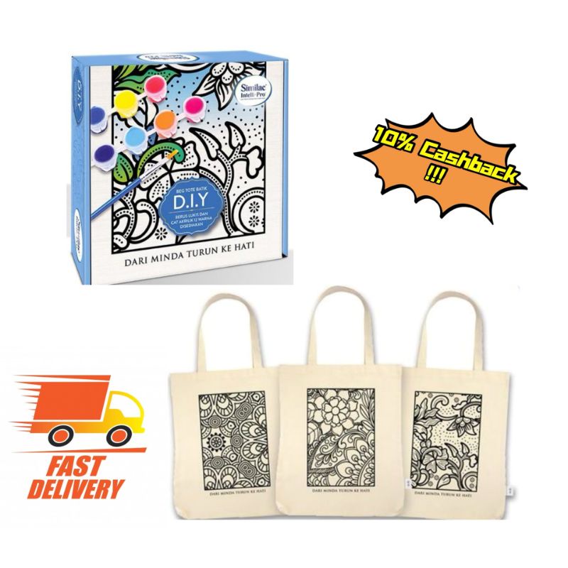 Similac DIY Beg Tote Batik/ Tote Bag DIY | Shopee Malaysia
