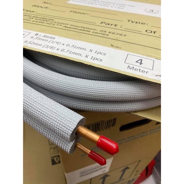 J-TUBE COPPER PIPE AIRCOND (1/4) / (3/8) 4 METER | Shopee Malaysia