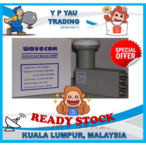 LNB UNIVERSAL QUAD ( WAVECOM FROM SINGAPORE ) | Shopee Malaysia