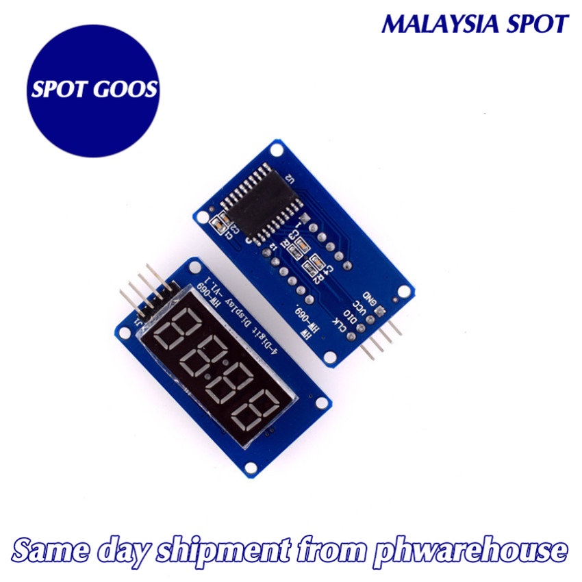 TM1637 Based 4 Digit 7 Seven Segment Display 0.36 inch LED Module for ... TM1637 Based 4 Digit 7 Seven Segment Display 0.36 inch LED Module for ...